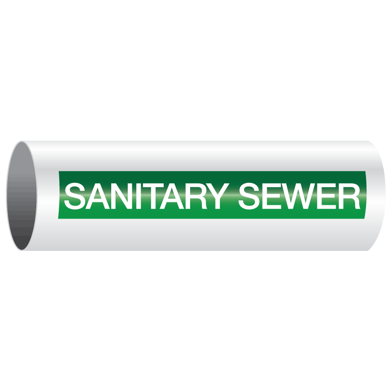 Self-Adhesive Pipe Markers - Sanitary Sewer | Seton Canada | Seton.ca