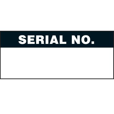 Serial Number Status Label | Seton | Seton