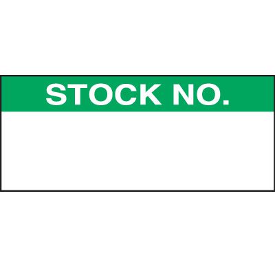 Stock Number Status label | Seton