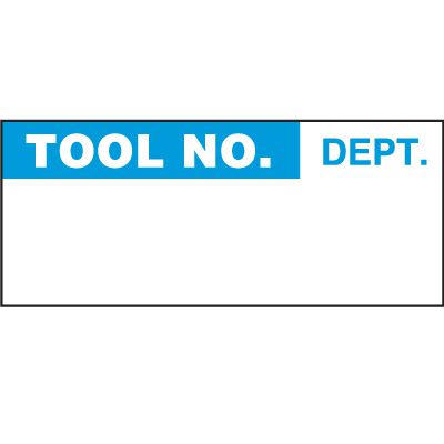 Tool No. Dept. Label | Seton | Seton
