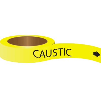 Roll Form Adhesive Pipe Markers - Caustic | Seton