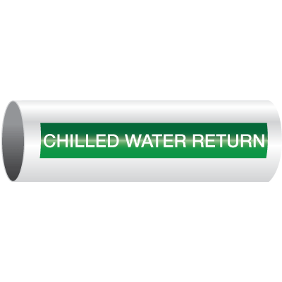 Chilled Water Return - Self-Adhesive Pipe Markers | Emedco