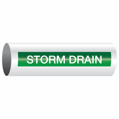 Storm Drain Self-Adhesive Pipe Markers | Opti-Code® | Seton