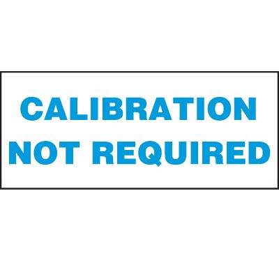 Calibration Not Required Status Label, Calibration & Inspection Labels ...