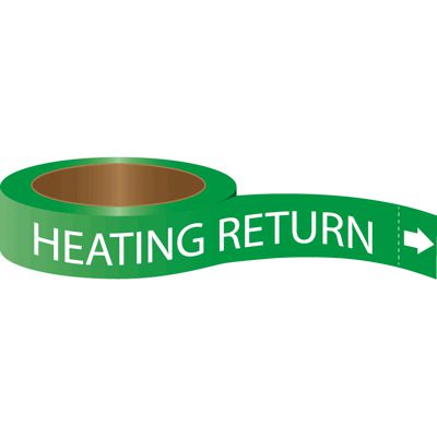 Roll Form Adhesive Pipe Markers - Heating Return | Seton