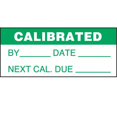 Calibrated Status Label | Status Labels | Seton.com | Seton