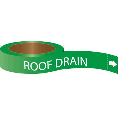 Roll Form Adhesive Pipe Markers - Roof Drain | Seton