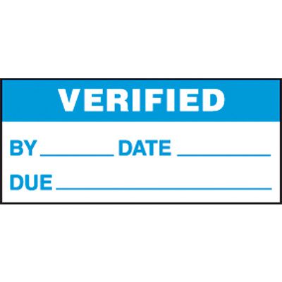 Verified Mini Write-On Status Label | Emedco