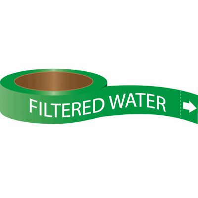 Roll Form Adhesive Pipe Markers - Filtered Water | Seton