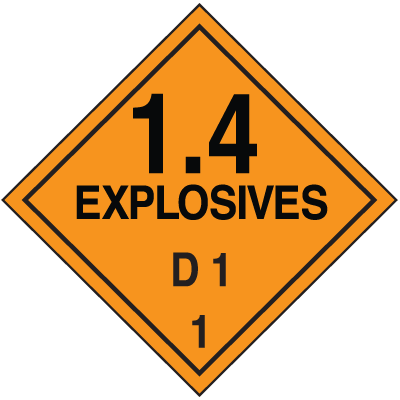 DOT Division 1.4 Explosives Placards | Seton