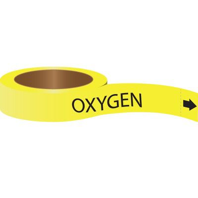 Roll Form Adhesive Pipe Markers - Oxygen | Seton
