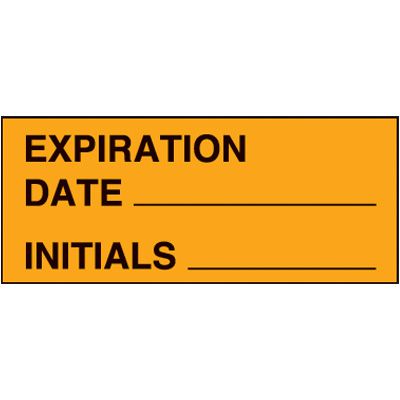 Expiration Self-Laminating Status Labels | Emedco
