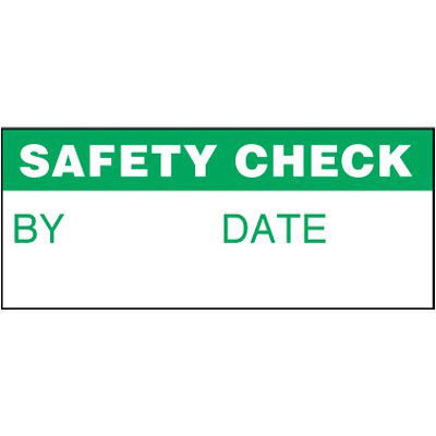Safety Check Self-Laminating Status Labels | Seton | Seton