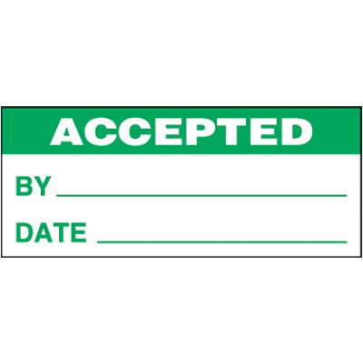Accepted Self-Laminating Status Labels | Seton | Seton