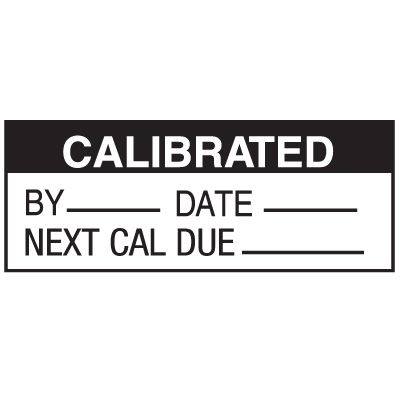 Calibrated By Date Due Write On Status Labels | Emedco