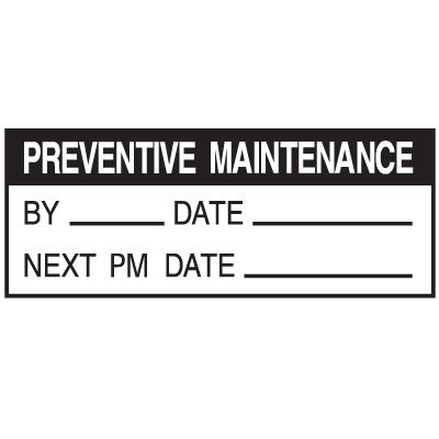 Maintenance & Service Stickers & Labels | Seton