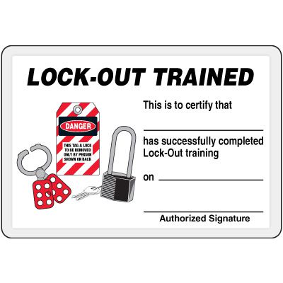 Lock-Out Trained Card | Emedco