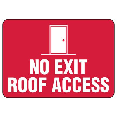 No Exit Roof Access Sign | Emedco