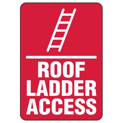 Roof Access Signs - Roof Ladder Access | Seton