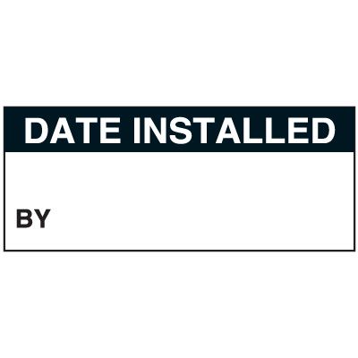 Write-On Status Roll Labels - Date Installed By ___|Seton Canada | Seton.ca