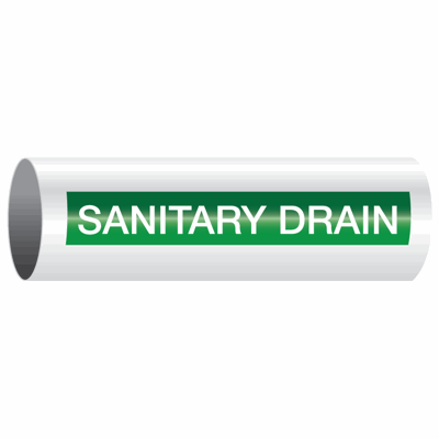 Sanitary Drain Self-Adhesive Pipe Markers | Seton