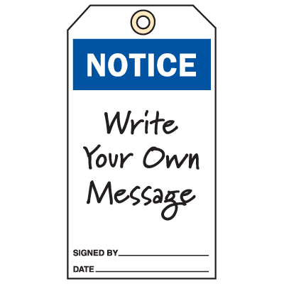 Write On Status Tags - Notice | Seton