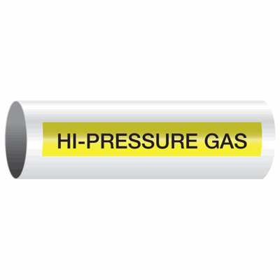 Self-Adhesive Pipe Markers - Hi-Pressure Gas | Seton