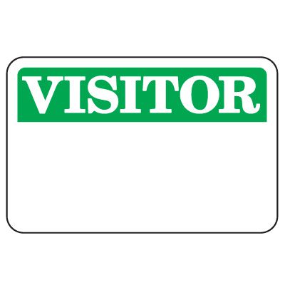 Green Visitor Badges | Emedco