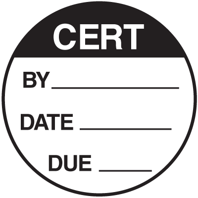 Cert By Date Due Round Labels On A Roll | Seton