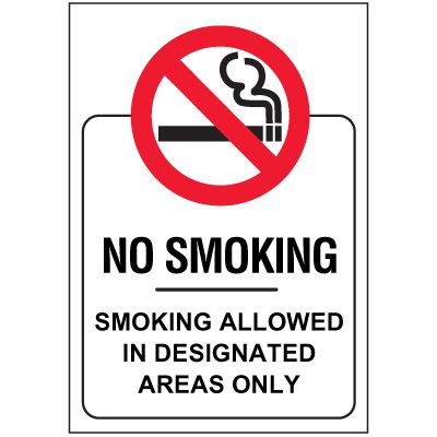 No Smoking Glass Door And Window Labels | Emedco