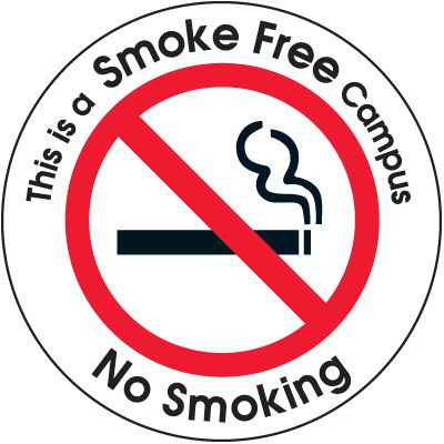 Double-Sided Decal - This is a Smoke-Free Campus | Emedco