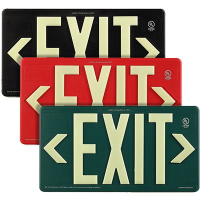 Glo Brite Photoluminescent Indoor/Outdoor Exit Sign | Seton