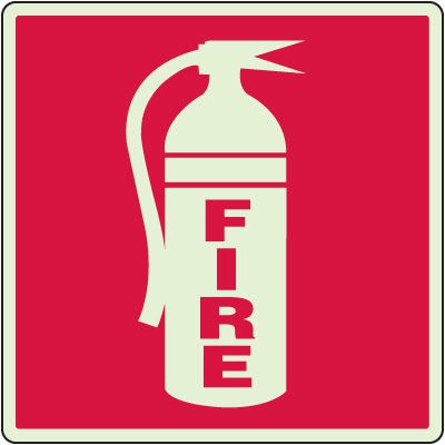 Fire Extinguisher Graphic - Fire Equipment Glow Signs | Emedco