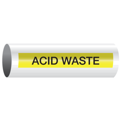 Acid Waste - Self-Adhesive Pipe Markers | Emedco