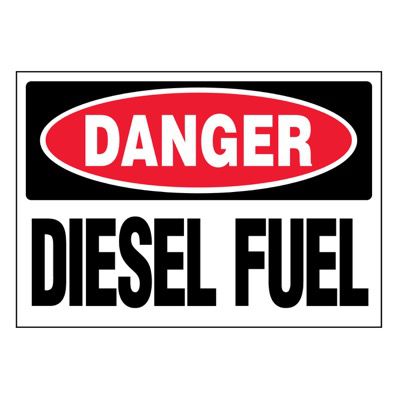 Super-Stik Signs - Danger Diesel Fuel | Emedco