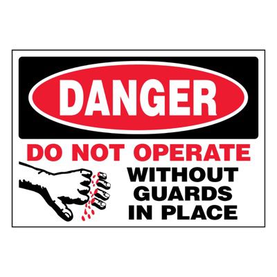 Super-Stik Signs - Danger Do Not Operate | Emedco