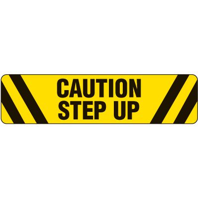 Caution Step Up Anti-Slip Floor Decal | Emedco
