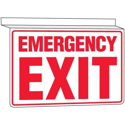 Drop Ceiling Exit Sign | Exit Sign.com | Emedco
