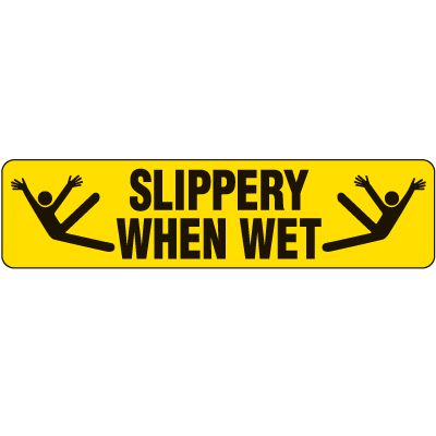 Slippery When Wet - Floor Safety Decal | Seton