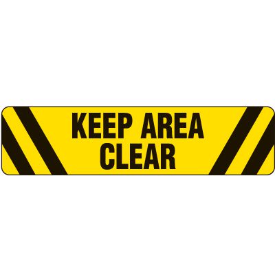 Keep Area Clear - Floor Safety Decal | Seton