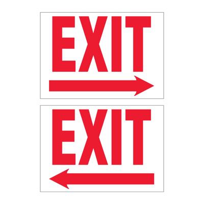Super-Stik Signs - Exit With Arrow | Emedco