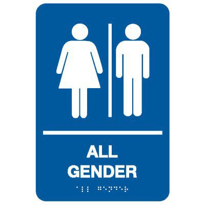 All Gender - Economy Braille Signs, Tactile Braille Signs | Seton.ca