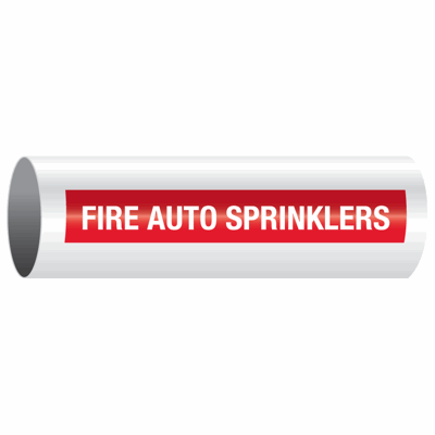 Self-Adhesive Pipe Markers - Fire Auto Sprinklers | Seton