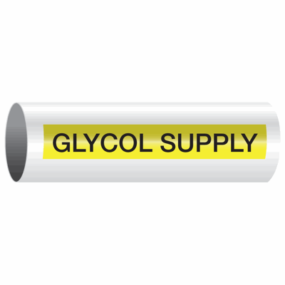 Self-Adhesive Pipe Markers - Glycol Supply | Seton