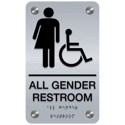 All Gender Restroom (Accessibility) - Premium ADA Restroom Signs | Emedco