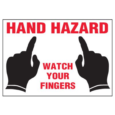 Hand Hazard Warning Markers | Emedco