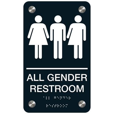 All Gender Restroom Braille Sign | Seton.ca