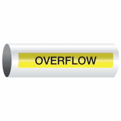 Self-Adhesive Pipe Markers - Overflow | Seton