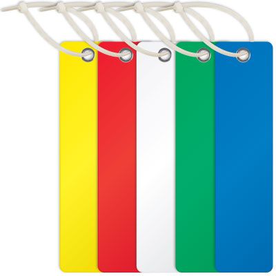 Mini Colored Rectangle Tags | Emedco