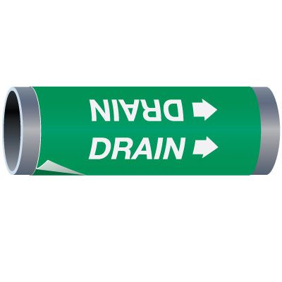 Ultra-Mark® Self-Adhesive High Performance Pipe Markers - Drain | Seton